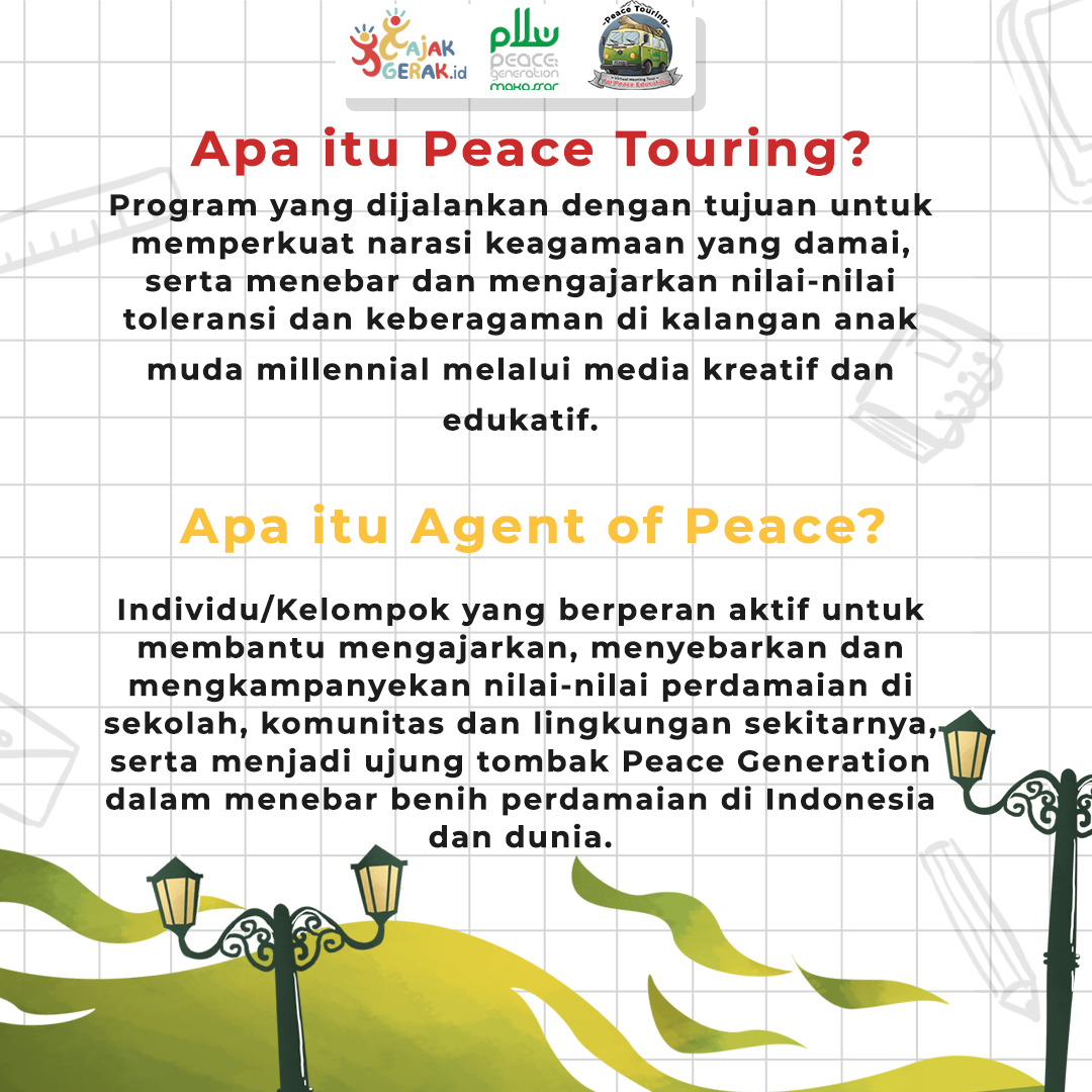 Indorelawan - PEACE TOURING (Virtual Meeting for Peace Education